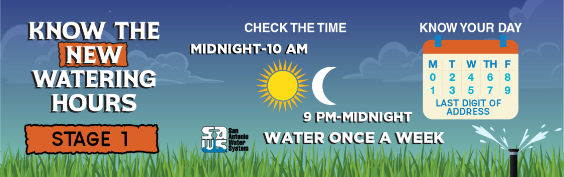 Stage 1 Water Use Restrictions - San Antonio Water System